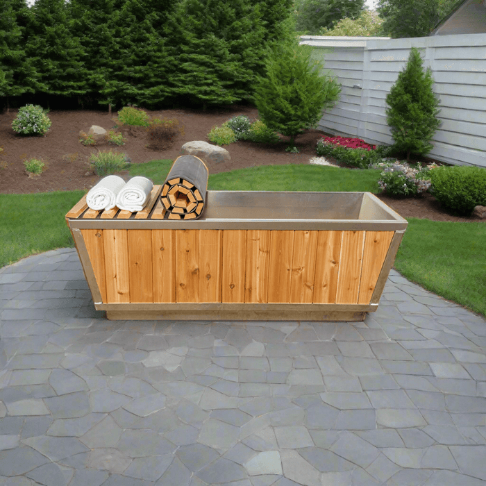 Dundalk The Glacier Cold Plunge Tub - Knotty Red Cedar