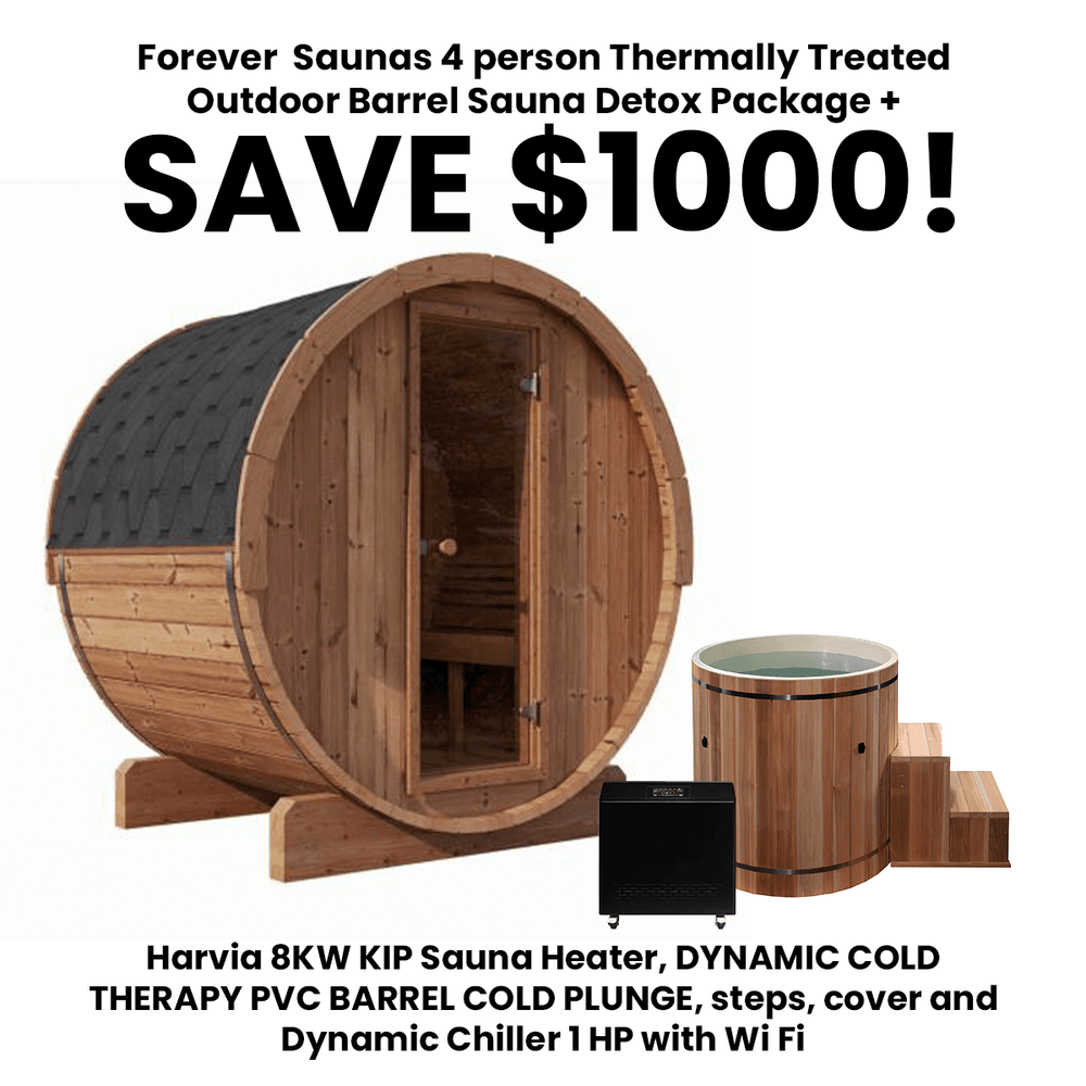 Forever Saunas Thermally Treated Barrel Sauna Detox Package