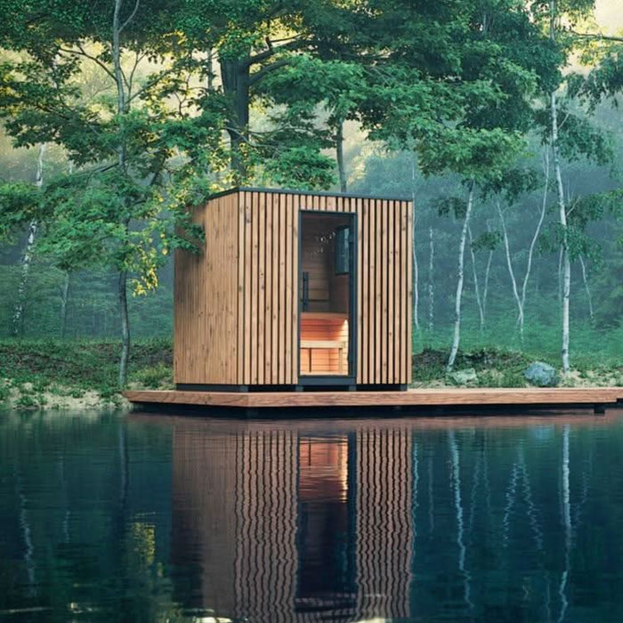 Auroom Garda 6 Person Modular Outdoor Sauna - Thermo-Pine